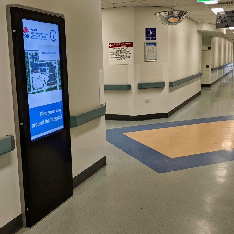 Digital Wayfinding Solutions - Bankstown Hospital front - Digital ...